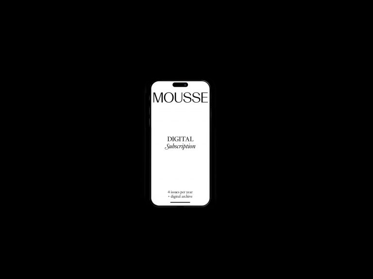 Digital subscription — Mousse Magazine and Publishing